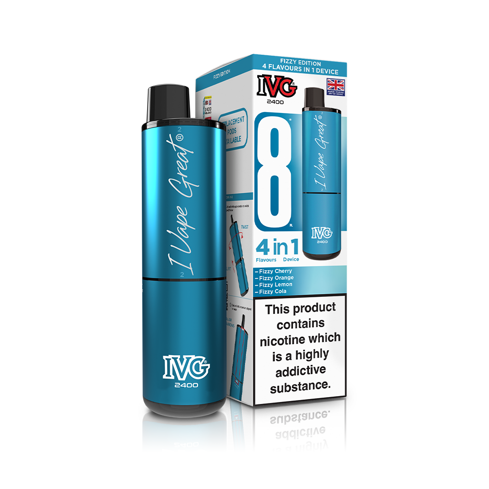 Fizzy Edition IVG 2400 4-in-1 Starter Kit | Up to 2400 Puffs