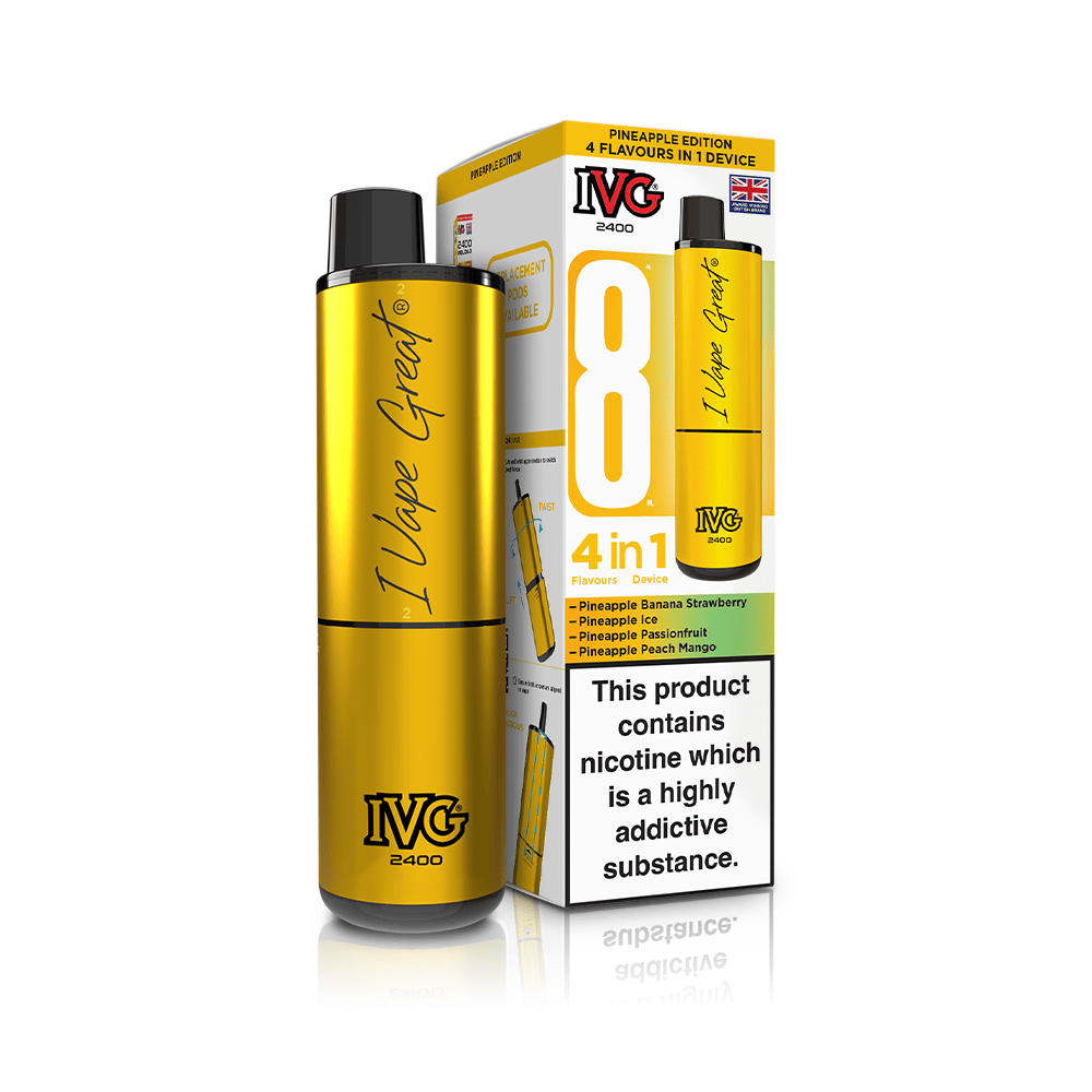 Pineapple Edition IVG 2400 4-in-1 Starter Kit | Up to 2400 Puffs