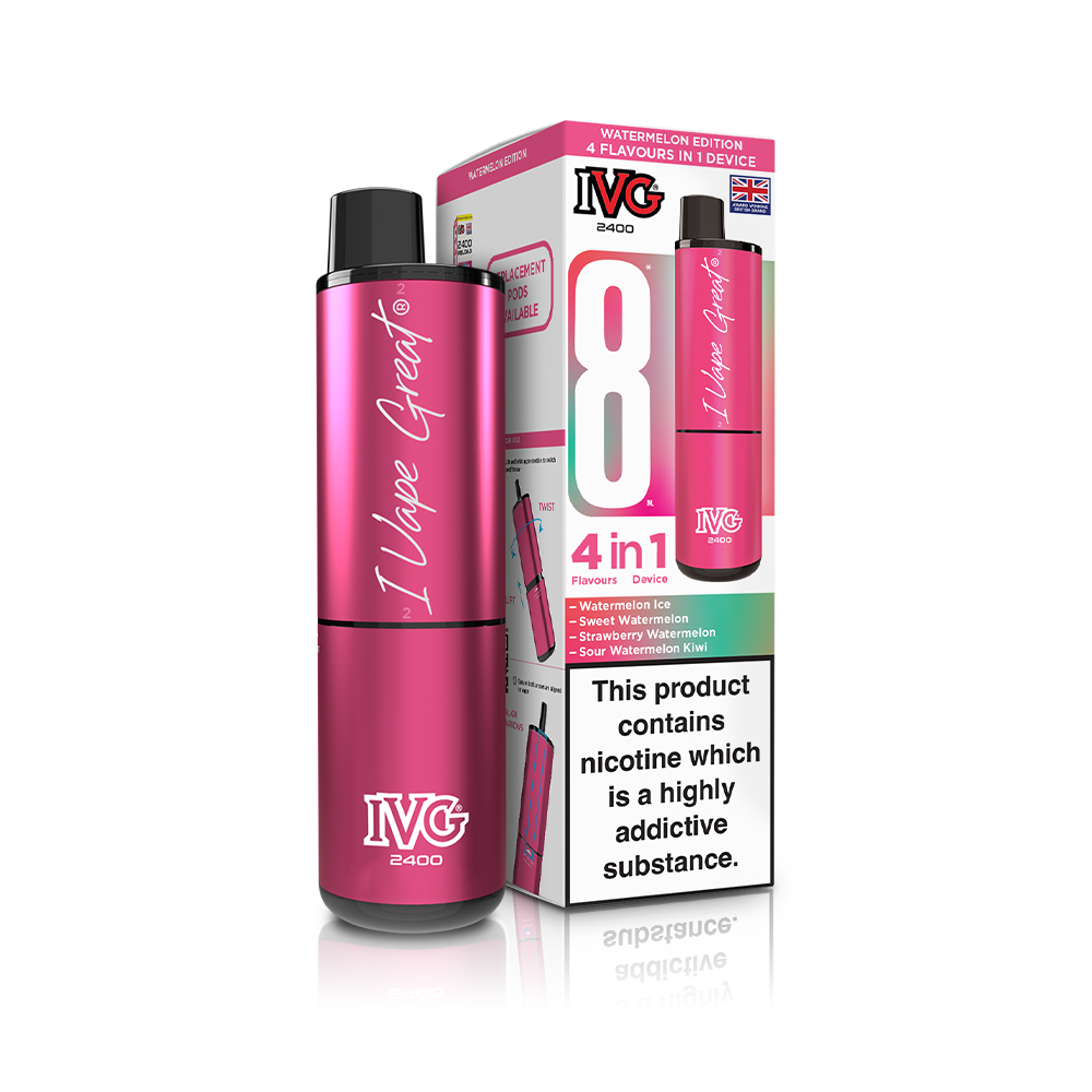 Watermelon Edition IVG 2400 4-in-1 Starter Kit | Up to 2400 Puffs