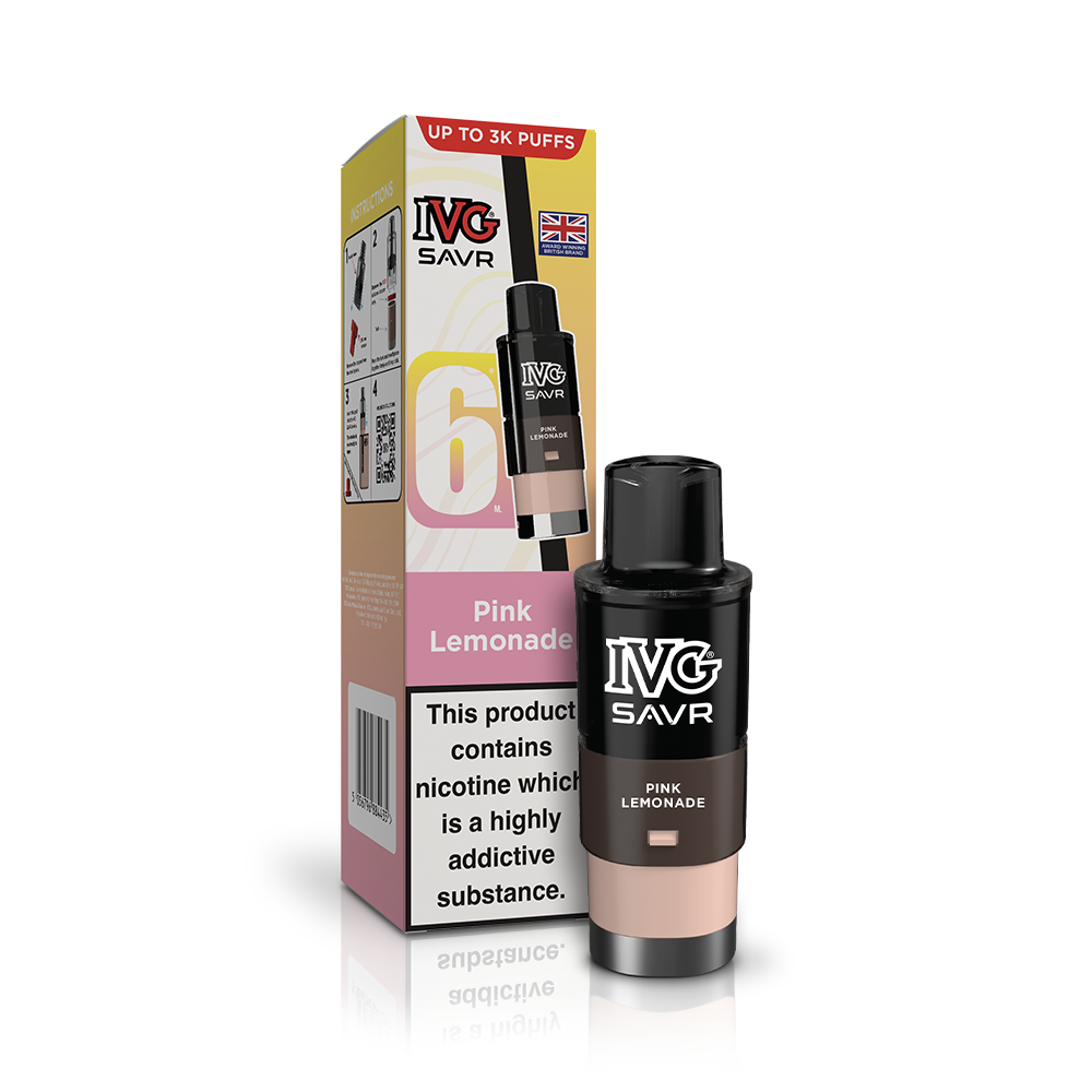 Pink Lemonade IVG SAVR 3000 Refill Pod | Up to 3k Puffs | £4.45