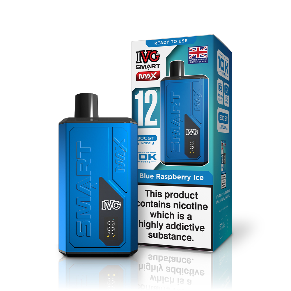 Blue Raspberry Ice IVG SMART MAX Starter Kit | Up to 10k Puffs | £10.95
